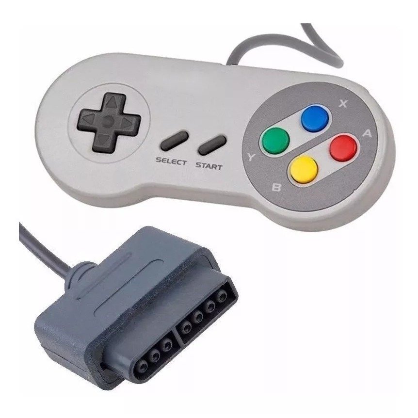 Controle Super Nintendo Game Pad Players Com Caixa Cor Branco - Kalango ...